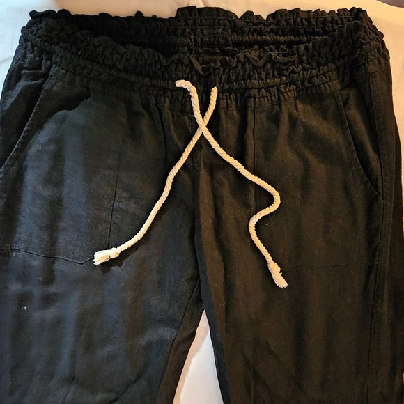 Roxy | Pants & Jumpsuits | Roxy Black Relaxed Flowy Fitted Pants Xl ...